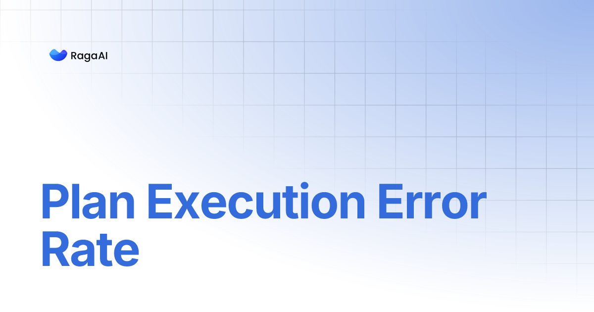 Plan Execution Error Rate | RagaAI