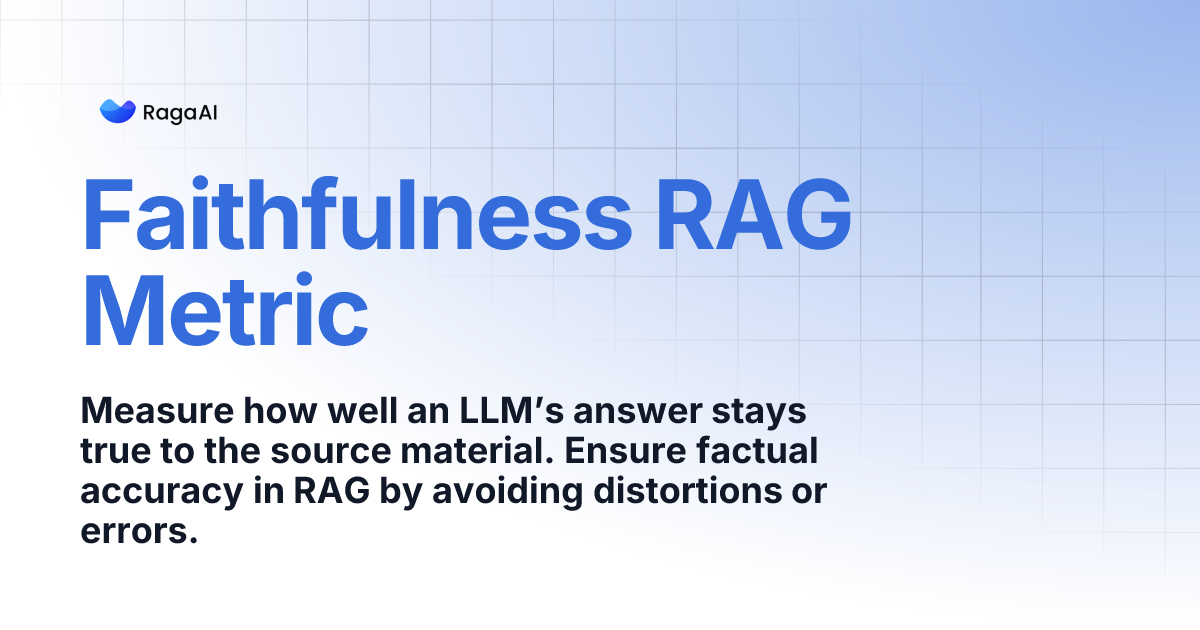 Faithfulness RAG Metric | RagaAI