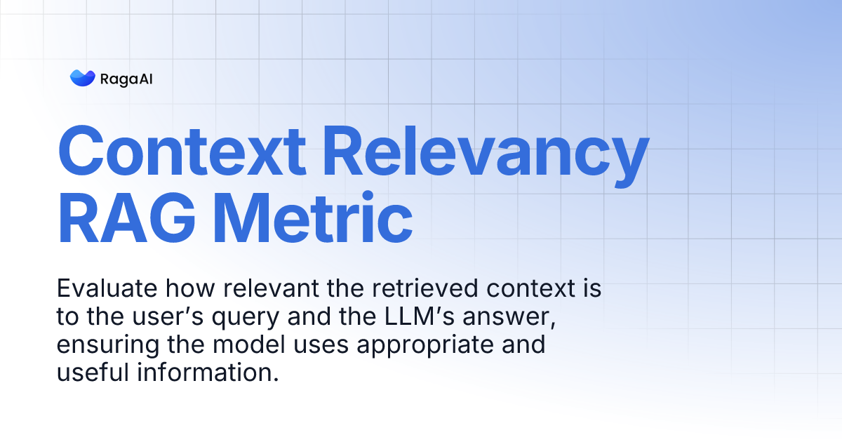 Context Relevancy RAG Metric | RagaAI