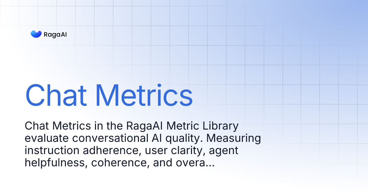 Chat Metrics | RagaAI