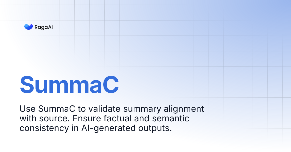 SummaC | RagaAI