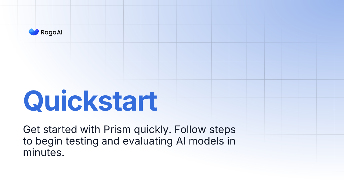 Quickstart | RagaAI